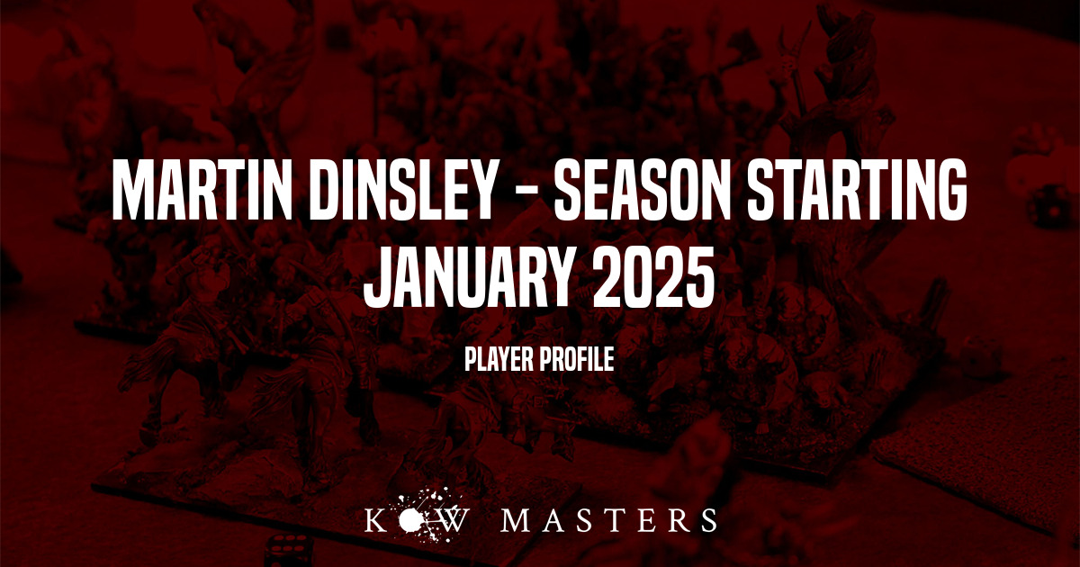 Martin Dinsley - Season starting January 2025